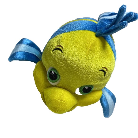 Disney | Toys | Disneyland Flounder Yellow Blue Fish The Little Mermaid ...